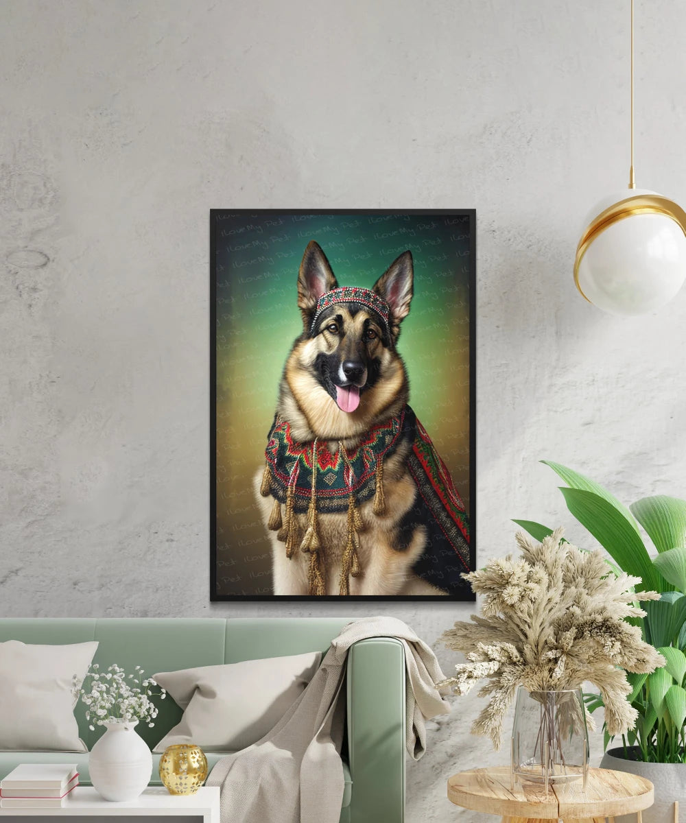 Balkan Braveheart German Shepherd Wall Art Poster