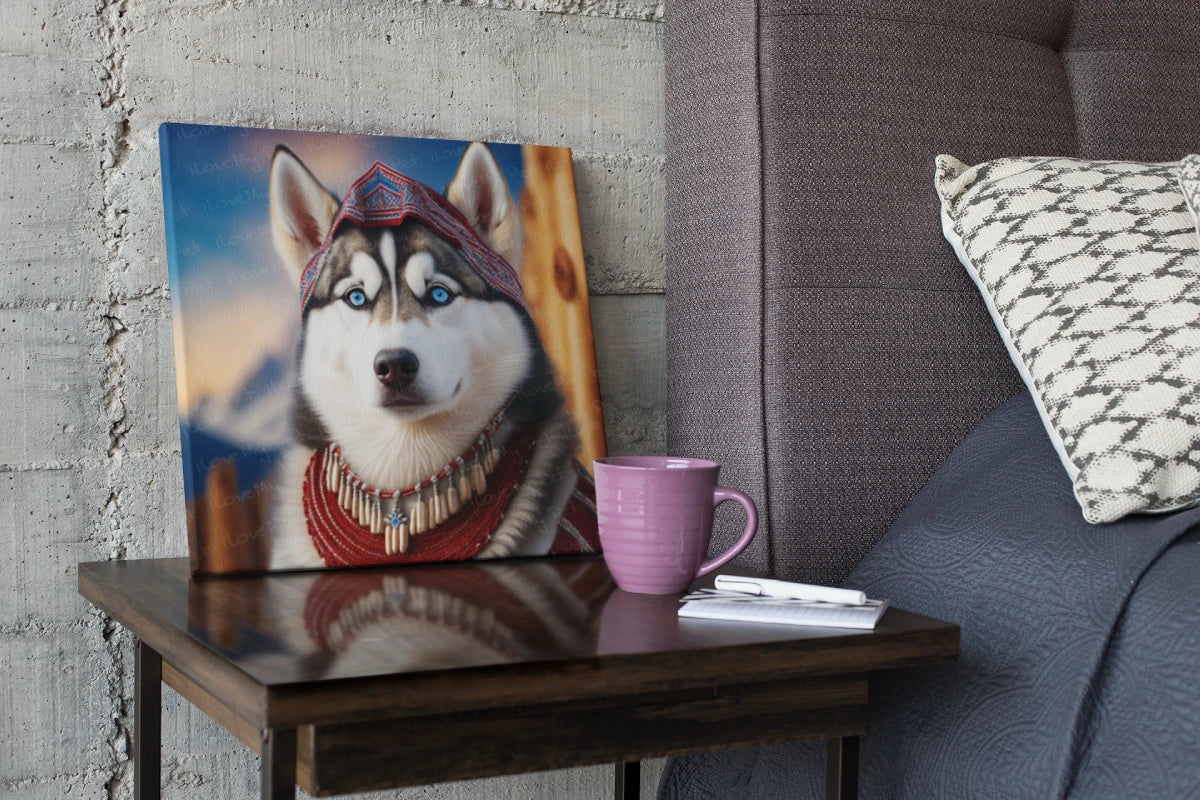 Majestic Regalia Siberian Husky Wall Art Poster