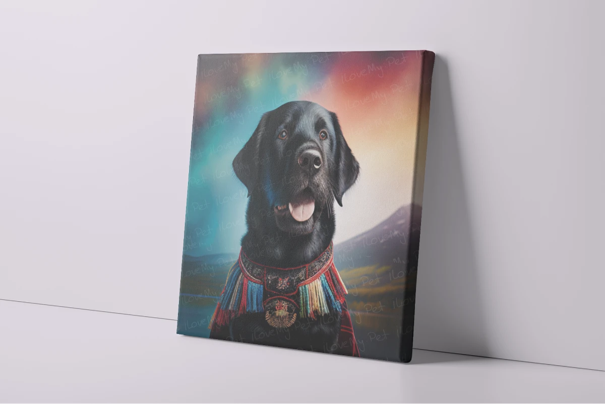 Scottish Heritage Black Labrador Wall Art Poster