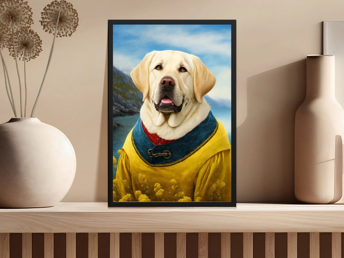 Classical Canadian Cutie Yellow Labrador Wall Art Poster