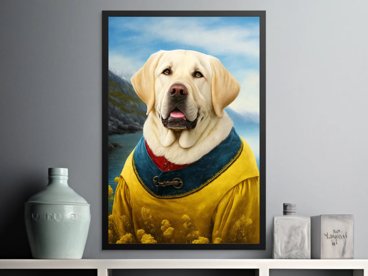 Classical Canadian Cutie Yellow Labrador Wall Art Poster