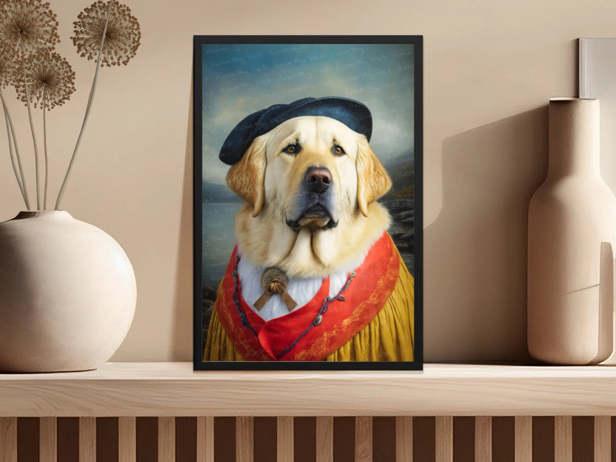 Regal Radiance Yellow Labrador Wall Art Poster