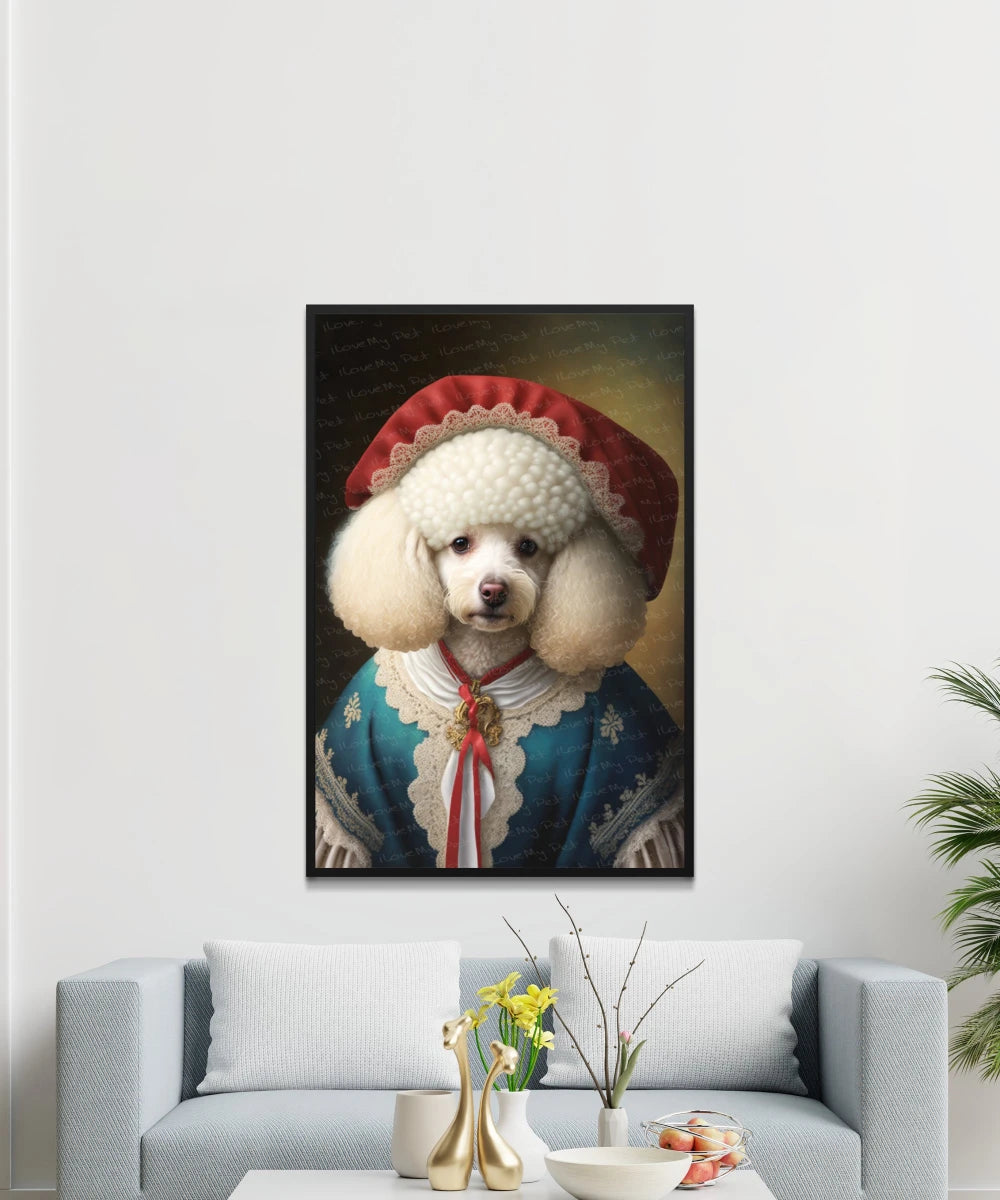 Regal Renaissance White Poodle Wall Art Poster