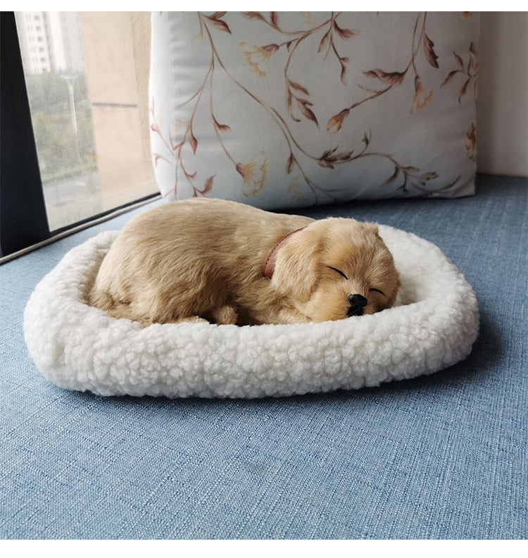 Breathing Realistic Beagle Stuffed Animal with Faux Fur