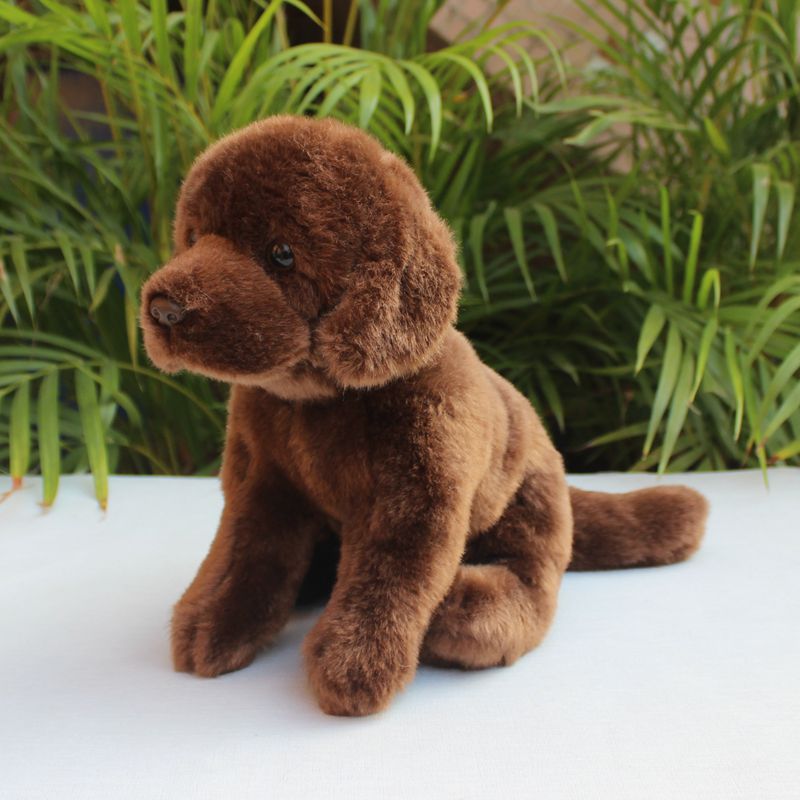 Cutest Realistic Chocolate Labrador Love Stuffed Animal Plush Toy