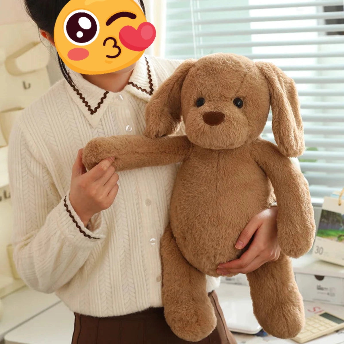 Cutest Sitting Chocolate Labrador Stuffed Animal Plush Toy