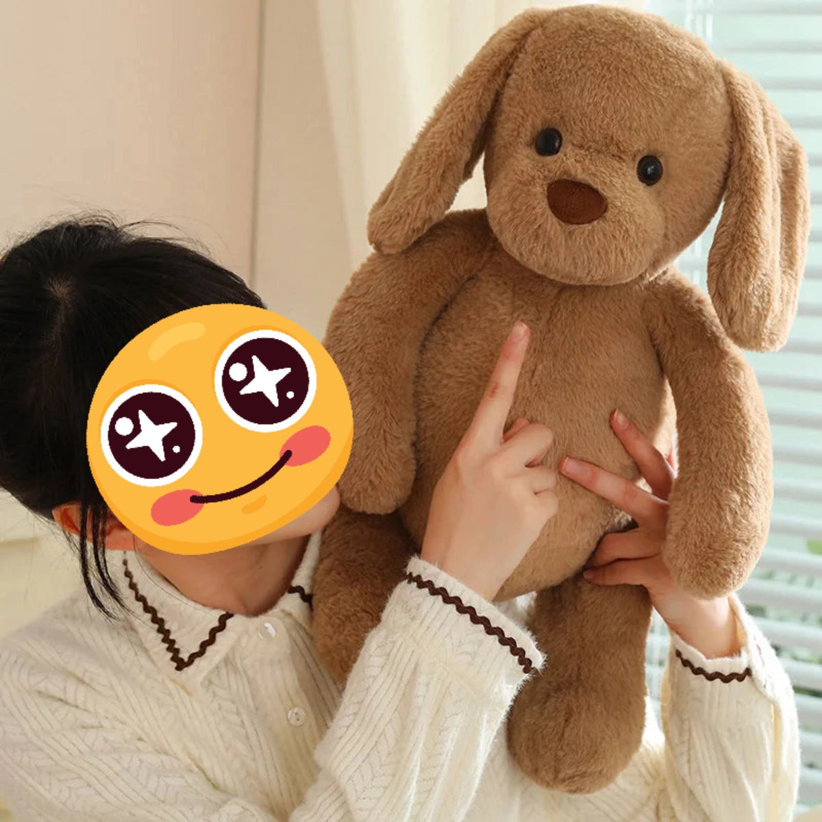 Cutest Sitting Chocolate Labrador Stuffed Animal Plush Toy