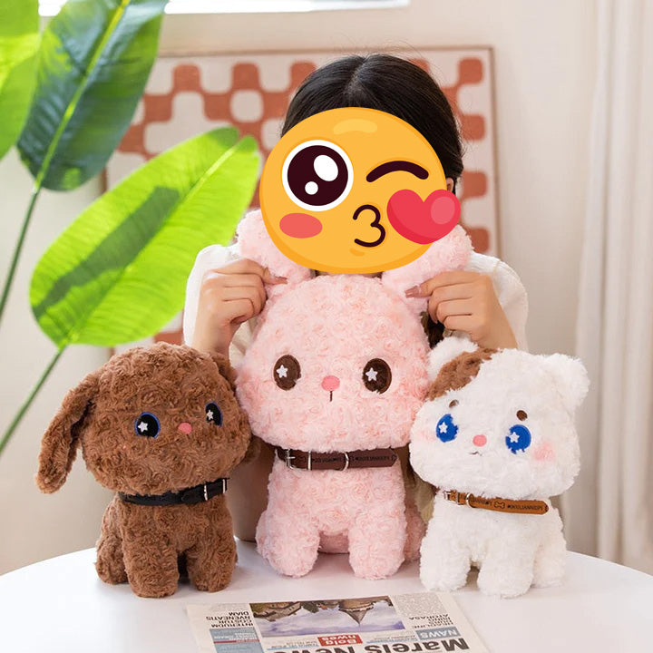 Cutest Starry Eyed Doodle Stuffed Animal Plush Toy (Small and Medium S
