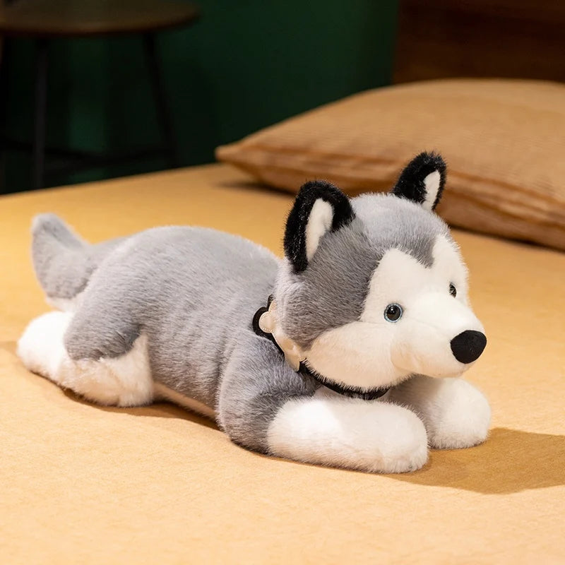 Husky Soft Toy - Belly Flop Sploot Design