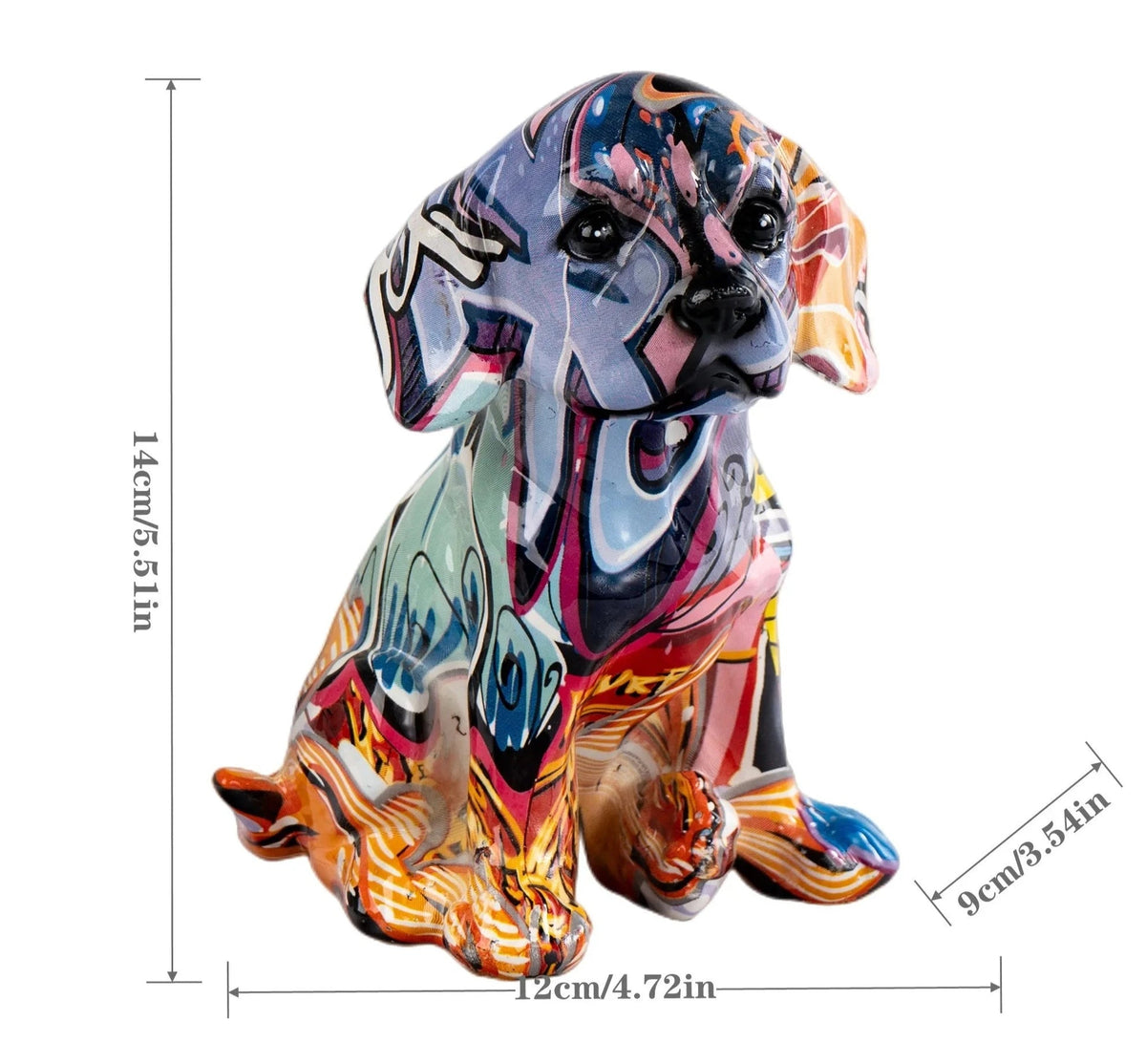 Labrador Statue - Hydro Drip Art Sitting Labradors Small Statues
