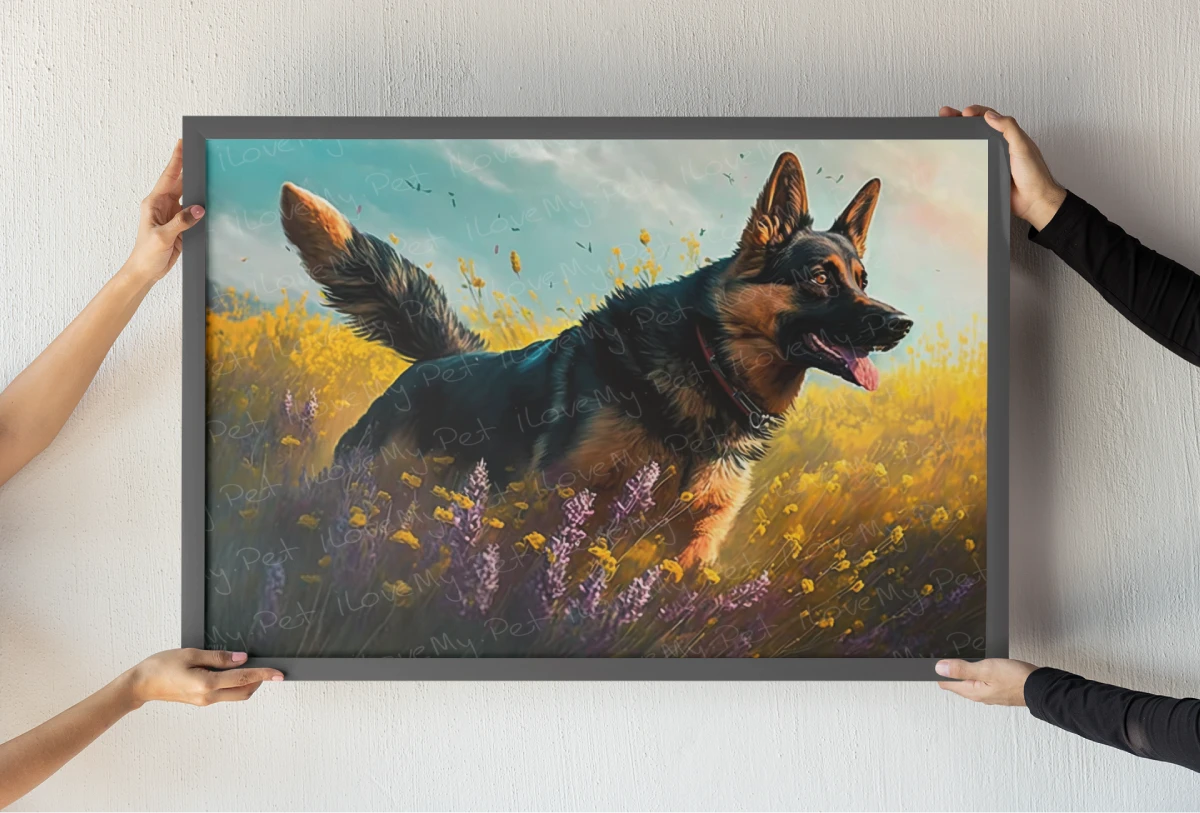 Majestic Grace German Shepherd Wall Art Poster