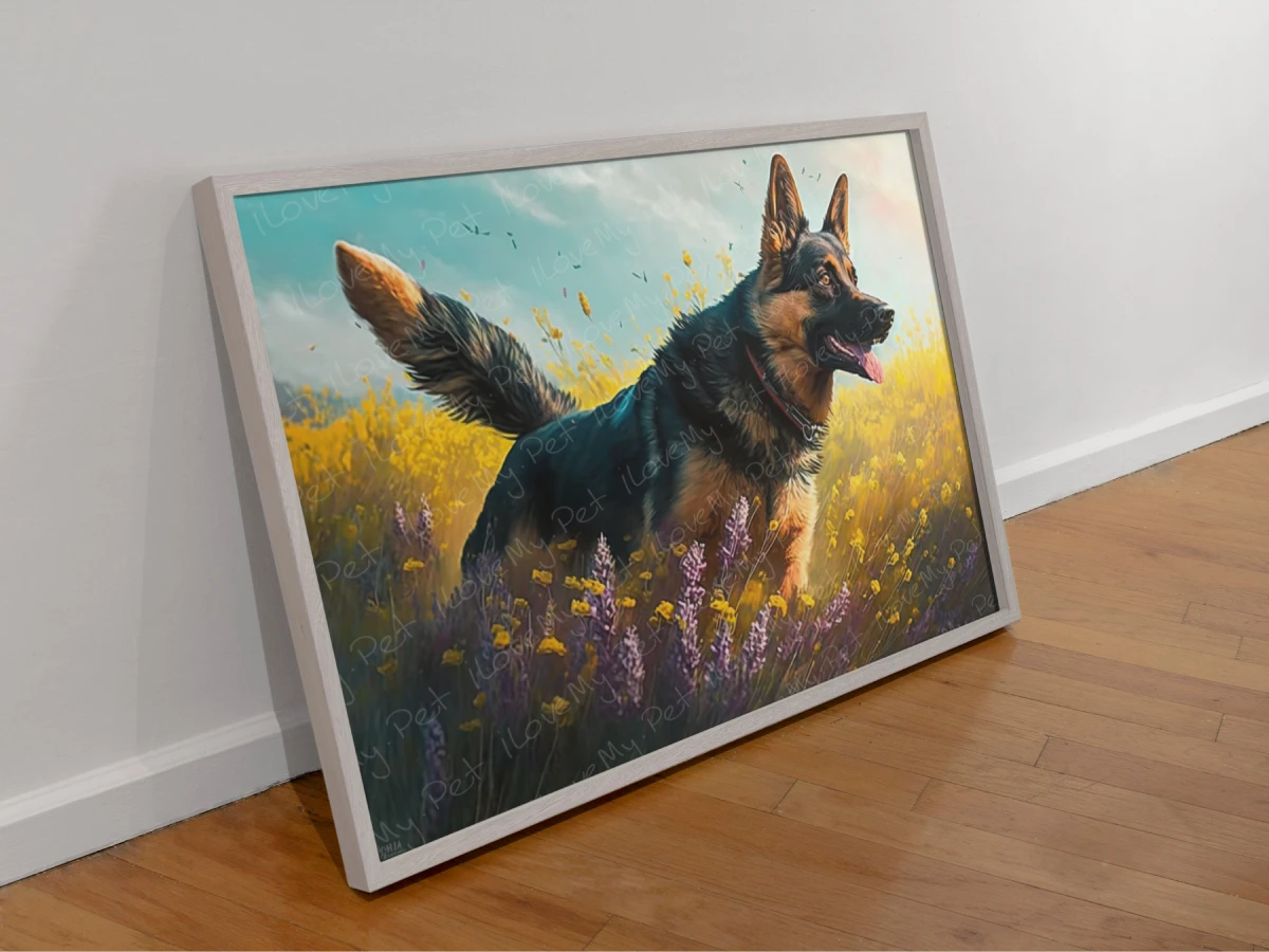 Majestic Grace German Shepherd Wall Art Poster