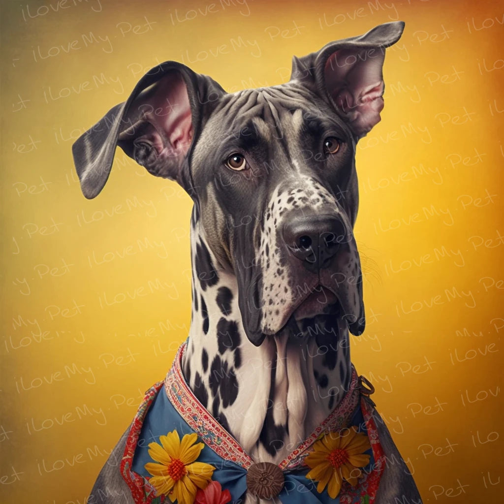 Monochrome Majesty Great Dane Wall Art Poster