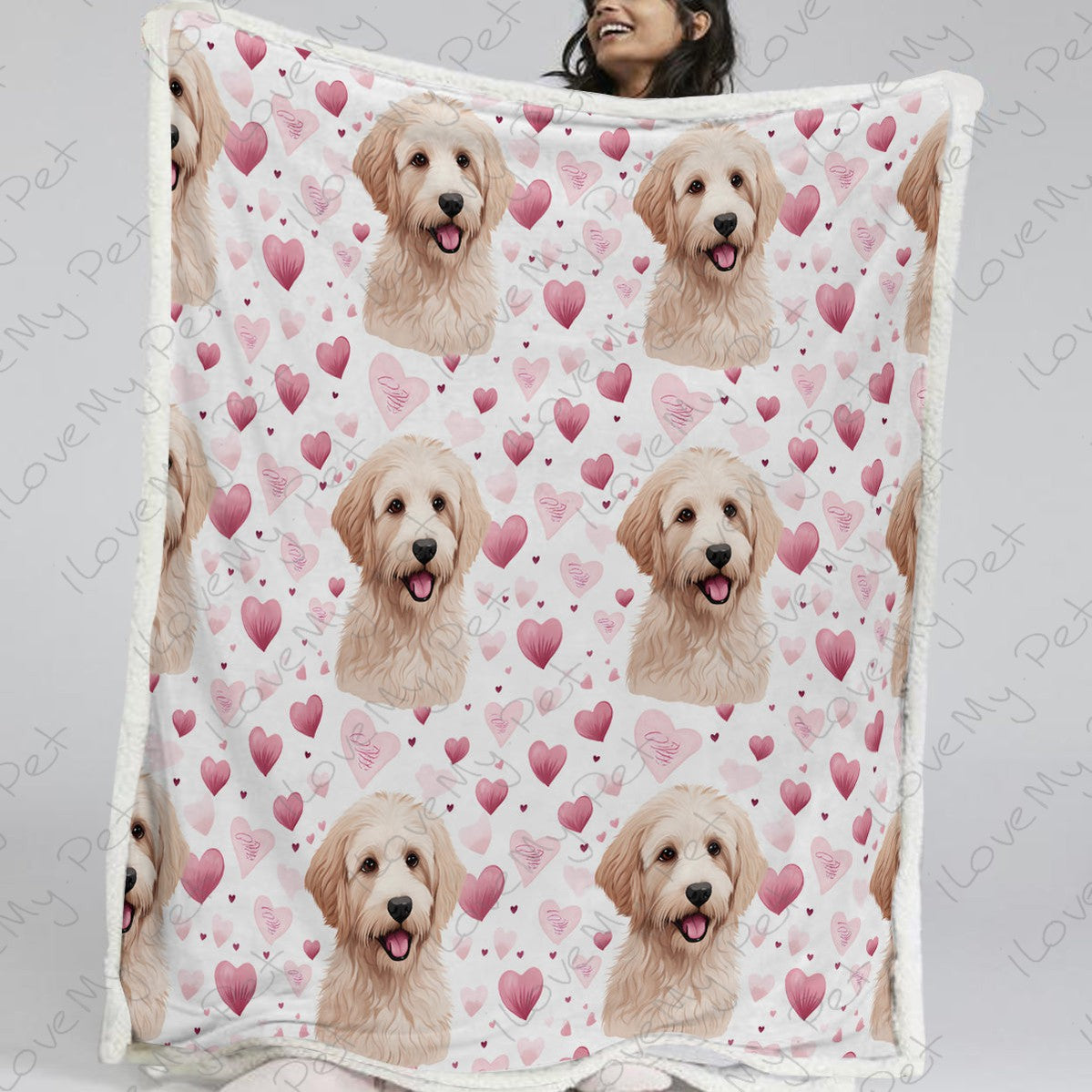 Labradoodle Blanket - Sherpa Fleece - My Labradoodle My Love