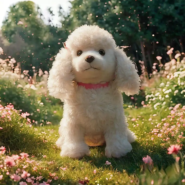 Realistic Poodle Stuffed Animal Plush Toy