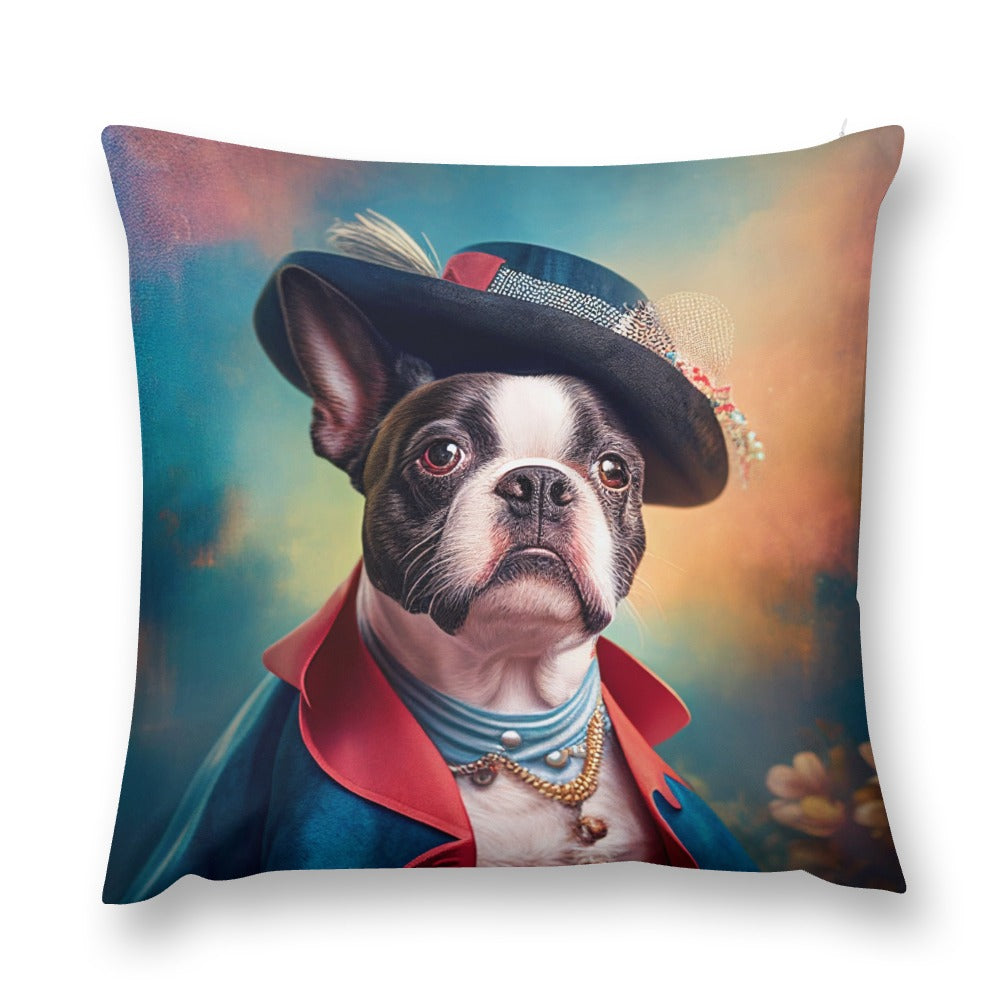 Revolutionary Ruff Boston Terrier Plush Pillow Case