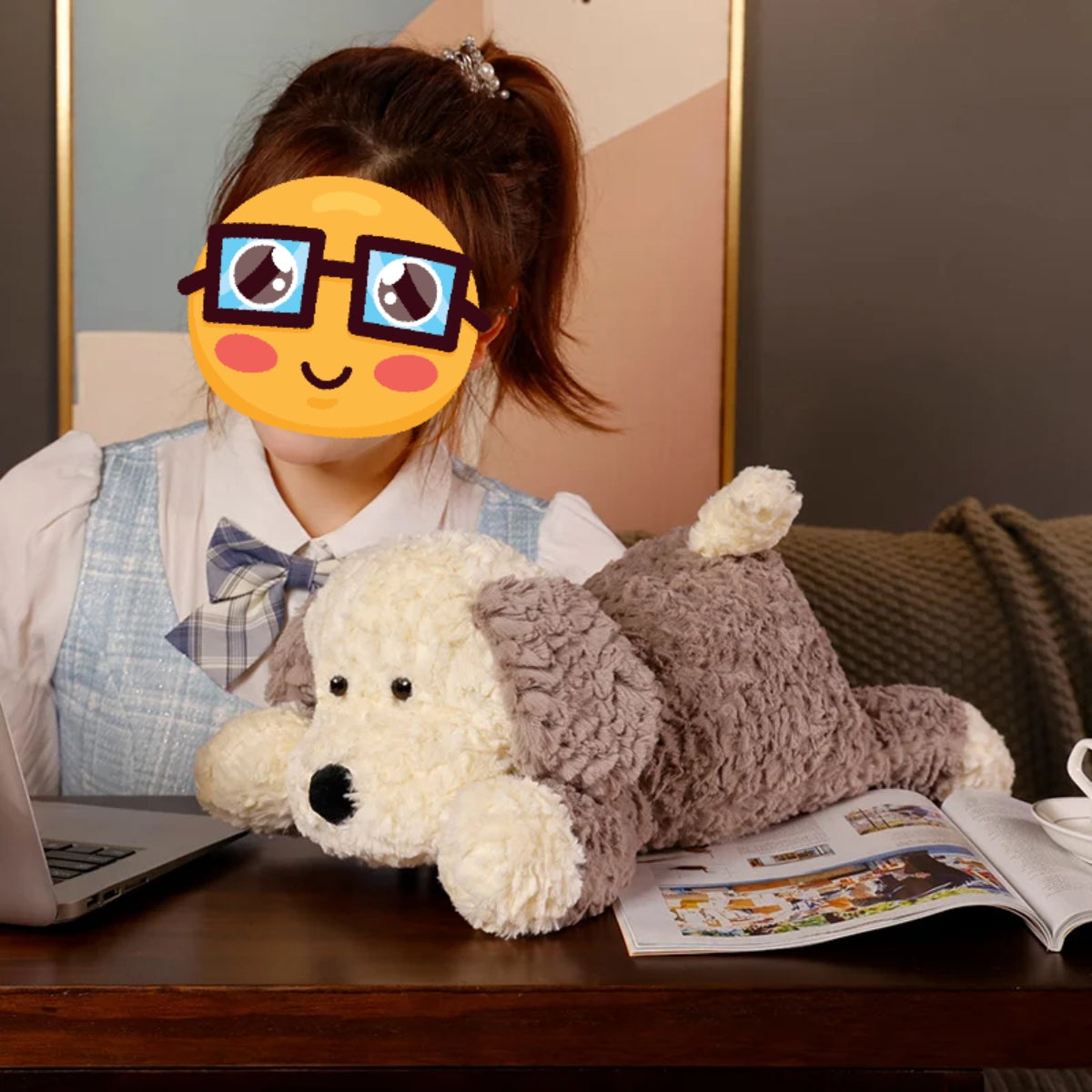 Shaggy Coat Old English Sheepdog Stuffed Animal Plush Toy