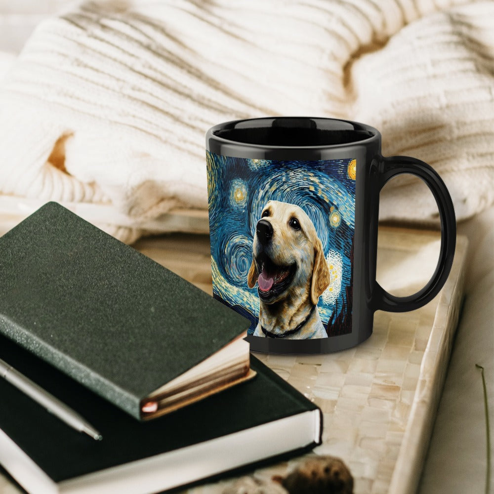 Starry Night Yellow Labrador Coffee Mug
