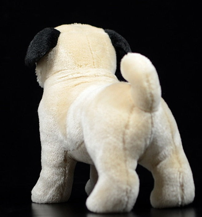 Lifelike Realistic Standing Pug Stuffed Animal Plush Toy