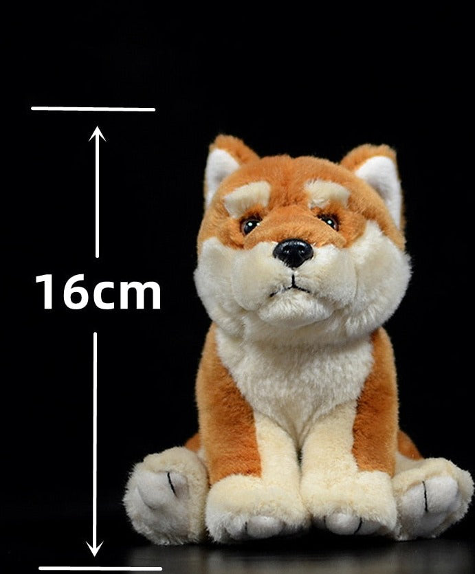 Lifelike Realistic Sitting Shiba Inu Stuffed Animal Plush Toy