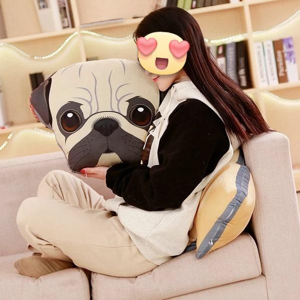 Adorable Pug Sofa Plush Pillow