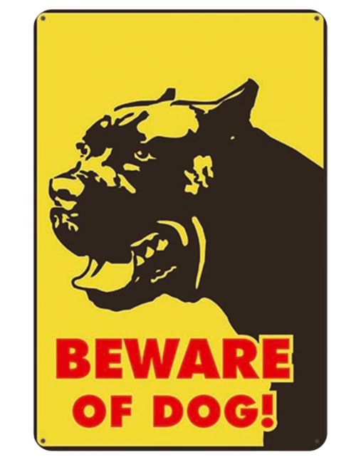 Beware of Black Labrador Tin Sign Board