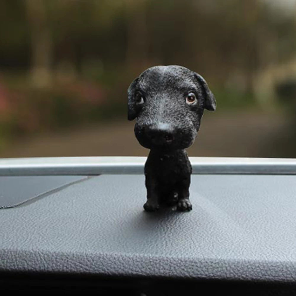 Black Labrador Bobblehead - Black Labrador Love Car Bobblehead