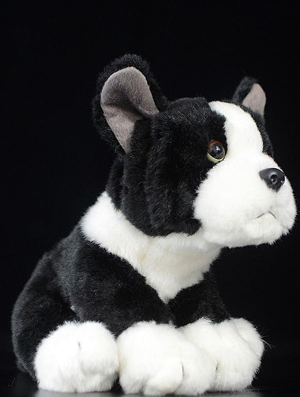 Lifelike Sitting Boston Terrier Stuffed Animal Plush Toy