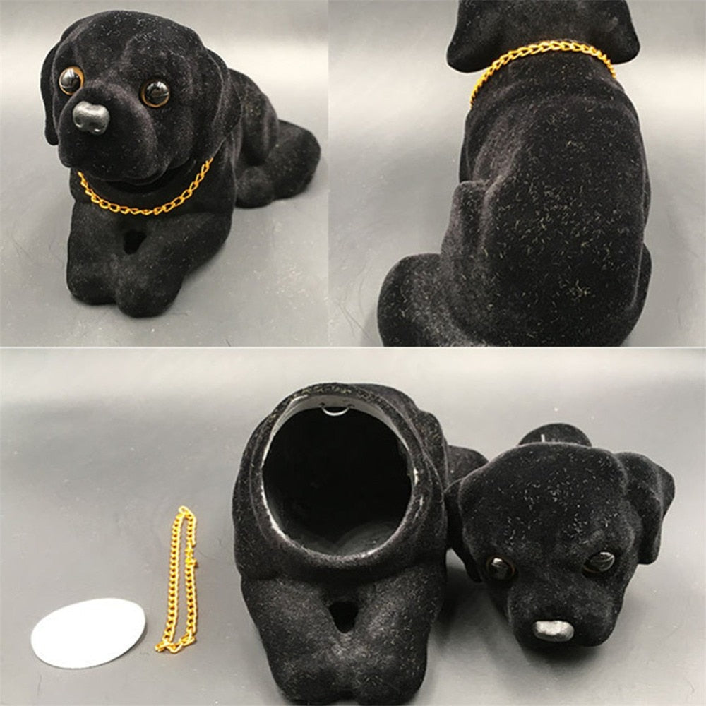 Nodding Black Labrador Smooth Coat Bobblehead