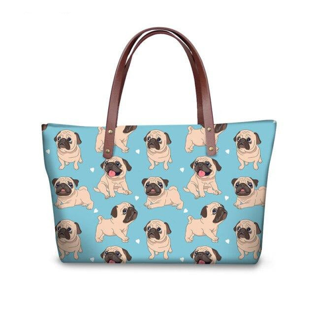 Infinite Pug Love Women’s Large Tote Bags